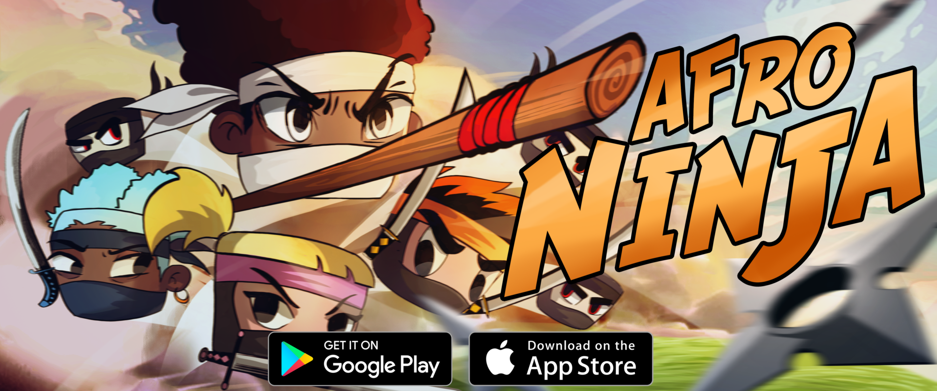 Afro Ninja iOS (App Store), Android (Google Play store) - Blerc